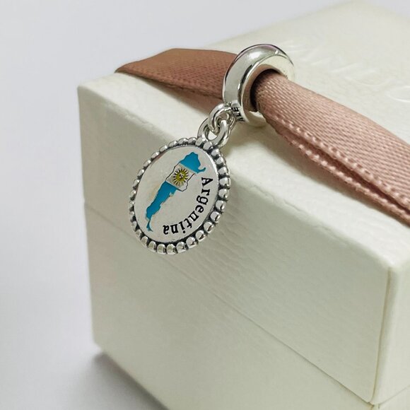 Pandora | Jewelry | Pandora Argentina Flag Map Exclusive Charm Pendant ...